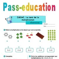 Le sens de la multiplication - Exercices de calcul : 3eme Primaire ...