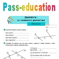 Le vocabulaire géométrique - Exercices de géométrie : 3eme Primaire ...