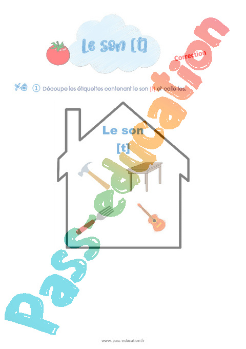 Le son [t] - Phonologie - Exercices : 3eme Maternelle - Cycle ...