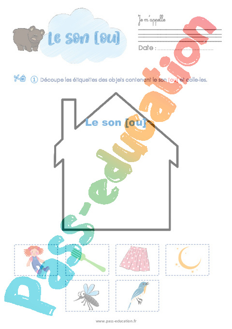 Le son [ou] - Phonologie - Exercices : 3eme Maternelle - Cycle ...