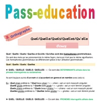 Quel/Quelle/Quels/Quelles/Qu’elle (Homophones grammaticaux) - Cours d ...