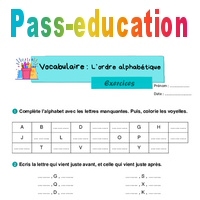 Ordre alphabétique - Exercices de vocabulaire : 2eme Primaire - PDF à ...