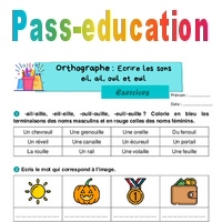 Ecrire les sons eil, ail, ouil et euil - Exercices de phonologie : 2eme ...