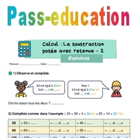 Soustraction posée avec retenue (méthode par cassage) - Exercices ...