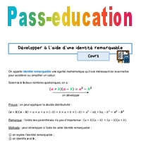 Développer à l’aide d’une identité remarquable - Séquence complète ...