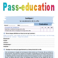 Le vocabulaire relatif à la ville - Examen Evaluation avec la ...