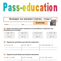 Réduire une expression littérale (2) - Exercices avec les corrigés ...