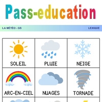 Météo - Vocabulaire : 3eme Maternelle - Cycle Fondamental - Cycle 1 ...