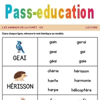 Animaux de la forêt - Lecture : 2eme, 3eme Maternelle - Cycle ...