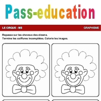 Cheveux des clowns - Cirque - Graphisme : 2eme Maternelle - Cycle ...