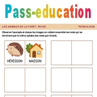 Syllabes & Animaux de la forêt - Phonologie : 2eme, 3eme Maternelle ...