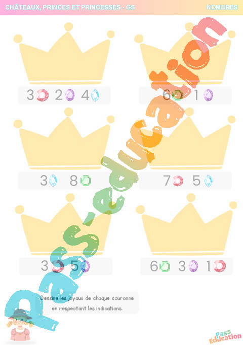 Les joyaux de la couronne - Nombres : 3eme Maternelle - Cycle ...