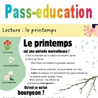 Le printemps - Lecture : 1ere, 2eme Primaire - Cycle 2 - PDF à imprimer