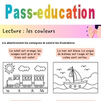 Les couleurs - Lecture : 1ere, 2eme Primaire - PDF à imprimer