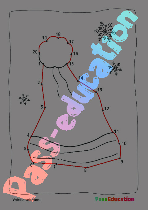 Hiver - Points à relier, nombres jusqu'à 20 : 2eme, 3eme Maternelle ...