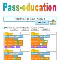 Programmes de calcul - Scratch - Exercices : 3eme Secondaire - Cycle 4 ...