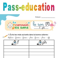 Le son [f] f ph - Phonologie - Lecture - Le carrousel des sons : 3eme ...
