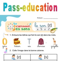 Le son [z] s z - Phonologie - Lecture - Le carrousel des sons : 3eme ...