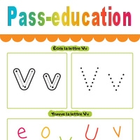 Lettre V - Apprendre à écrire les lettres - Maternelle : 2eme, 3eme ...