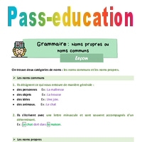 Les noms communs et noms propres - Séquence complète : 2eme Primaire ...
