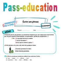 Écrire une phrase - Exercices Pas à Pas : 3eme Primaire - PDF à imprimer