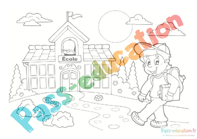 Coloriages gratuits sur le thème de l'école - activités ludiques et ...