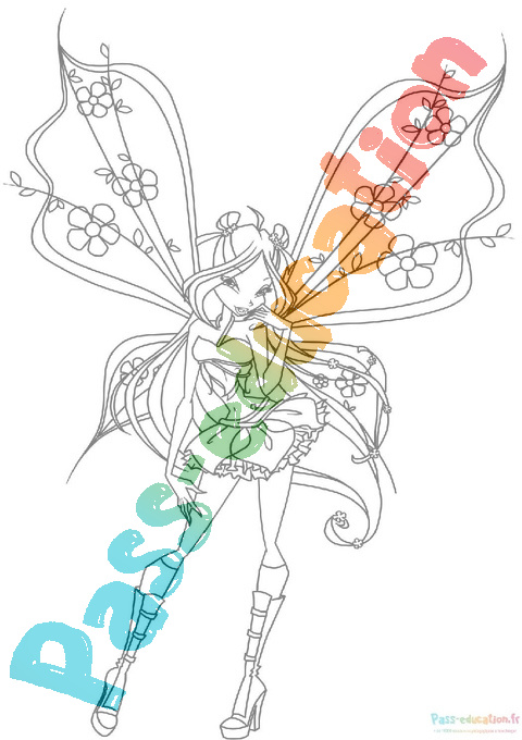 Coloriage fée gratuit