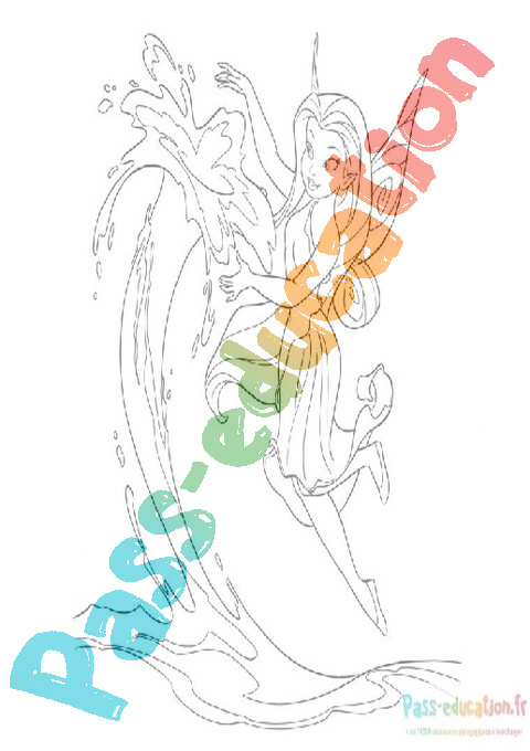 Coloriage fée gratuit