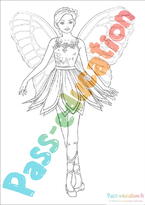 Coloriage fée gratuit