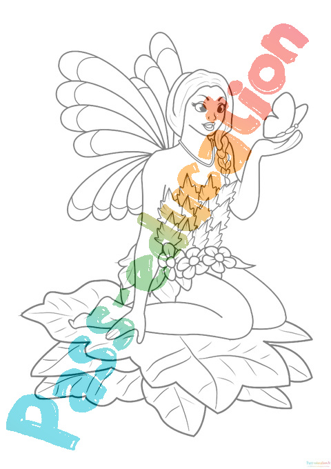 Coloriage fée gratuit