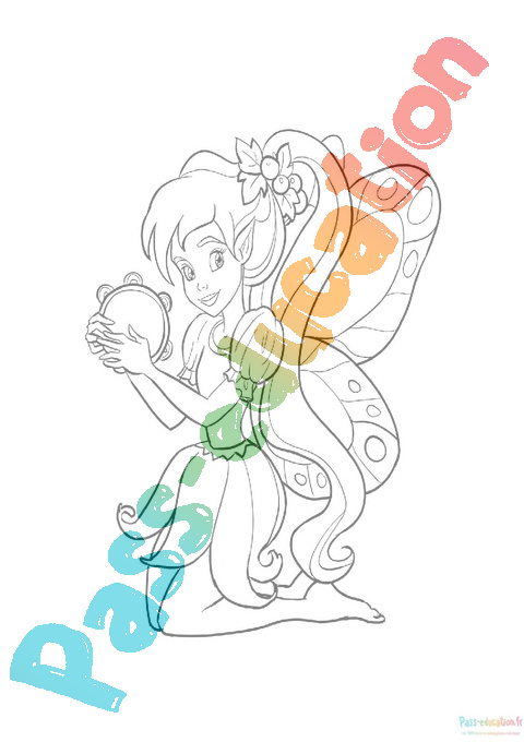 Coloriage fée gratuit