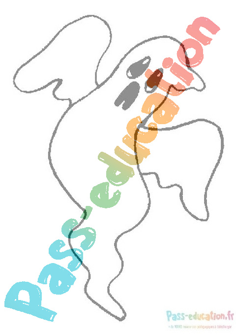 Coloriage gratuit : Fantôme - PDF à imprimer
