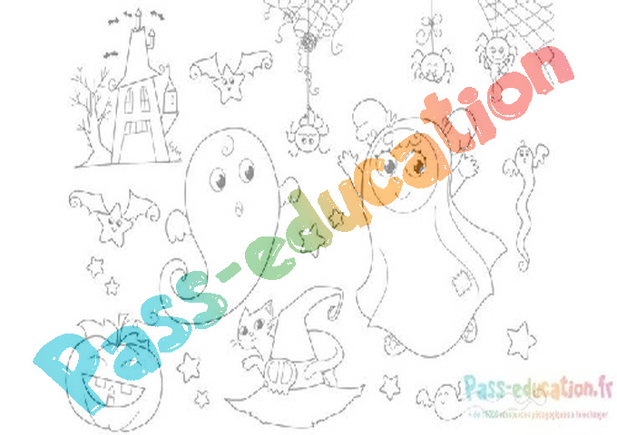 Coloriage gratuit : Fantôme - PDF à imprimer