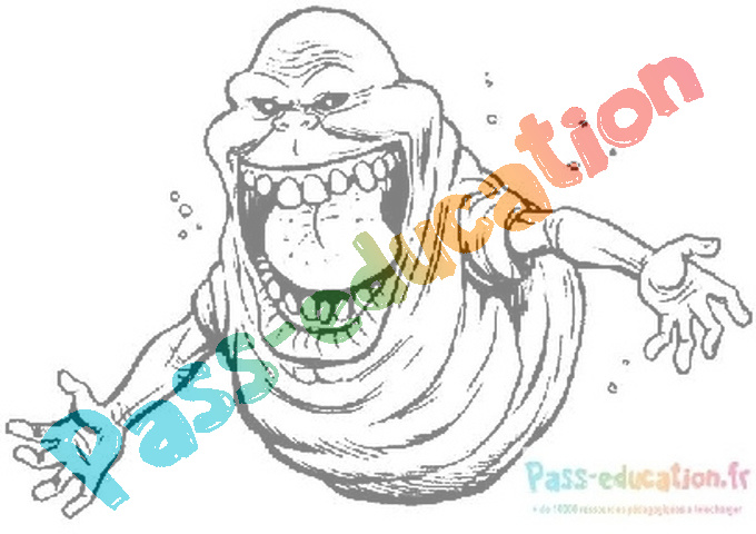 Coloriage gratuit : Fantôme - PDF à imprimer