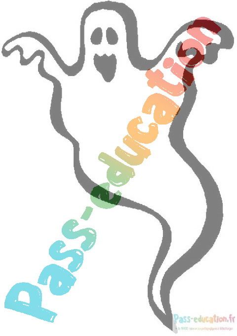 Coloriage gratuit : Fantôme - PDF à imprimer