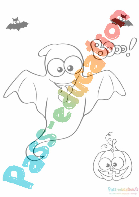 Coloriage gratuit : Fantôme - PDF à imprimer