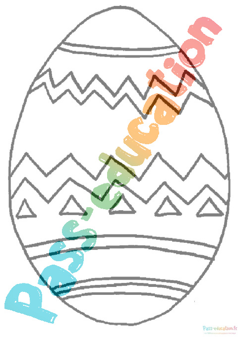 Coloriage gratuit : Oeufs de pâques - PDF à imprimer