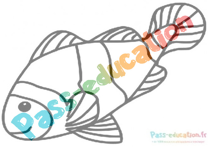 Coloriage gratuit : Poisson - PDF à imprimer