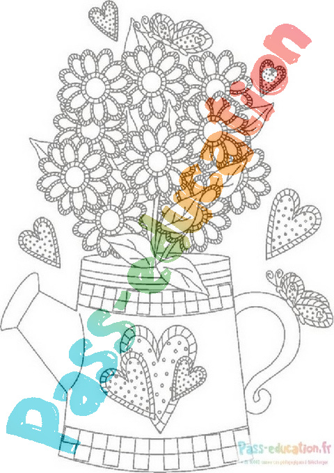 Coloriage gratuit - Fiches Printemps - PDF à imprimer