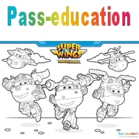 Coloriage gratuit : Super wings - PDF à imprimer