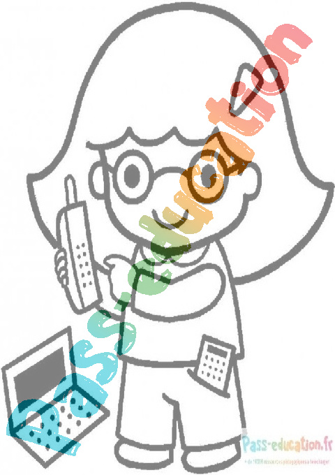 Coloriage gratuit de téléphone : téléchargement et impression de ...