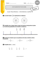 Exercice Fractions : 4eme Primaire