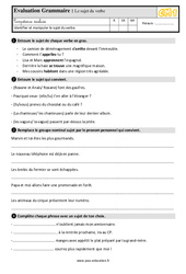 Examen Grammaire - Étude de la langue : 4eme Primaire - Bilan et ...