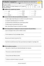 Examen Présent de l'indicatif : 4eme Primaire - Bilan et controle corrigé