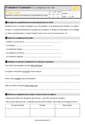 Examen Grammaire - Étude de la langue : 4eme Primaire - Bilan et ...