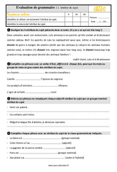 Examen Français : 4eme Primaire - Bilan et controle corrigé