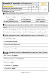 Examen Grammaire - Étude de la langue : 4eme Primaire - Bilan et ...